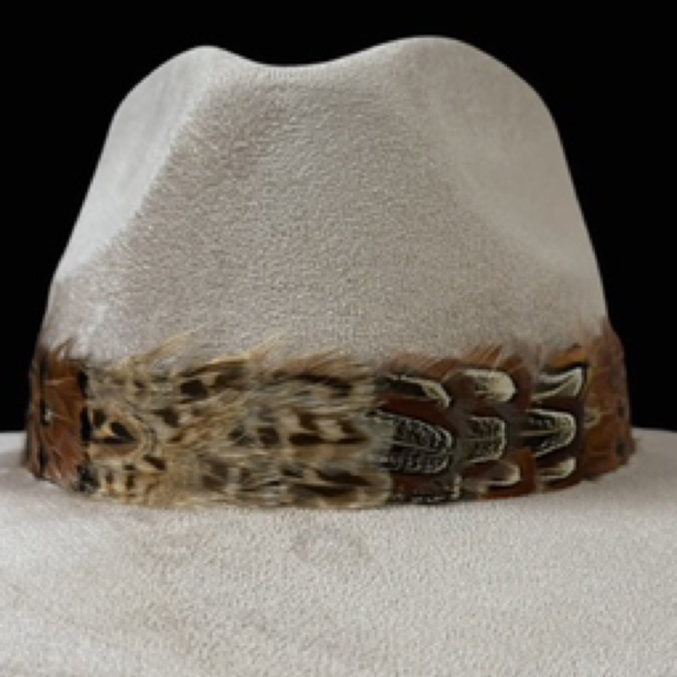 Feather hat band with strap | Lana's Boutique